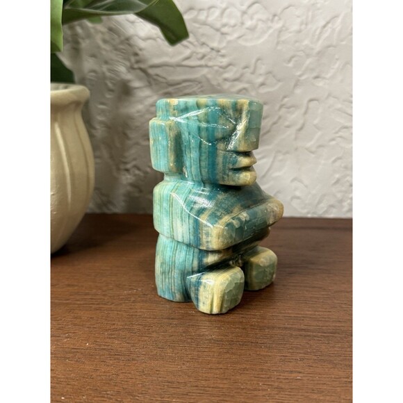 Accents | Hand Carved Onyx Stone Idol Aztec Maya Olmec Tiki Shaman ...